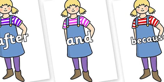 Connectives on Little Girl (teacher made) - Twinkl