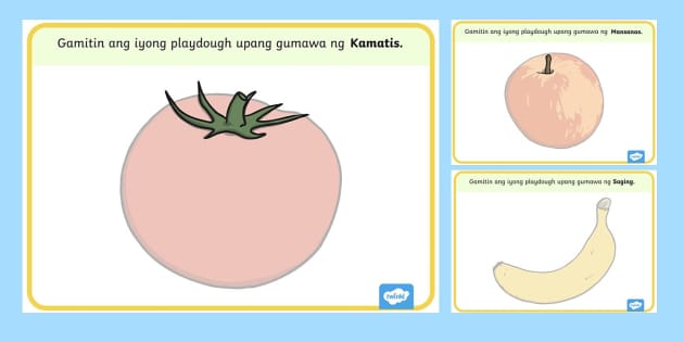 Prutas at Gulay (Modelling Dough Mat) - Preschool - Twinkl