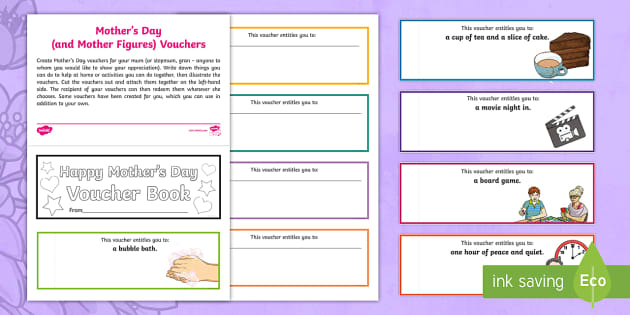 Editable Mother’s Day Voucher Book (teacher made) - Twinkl