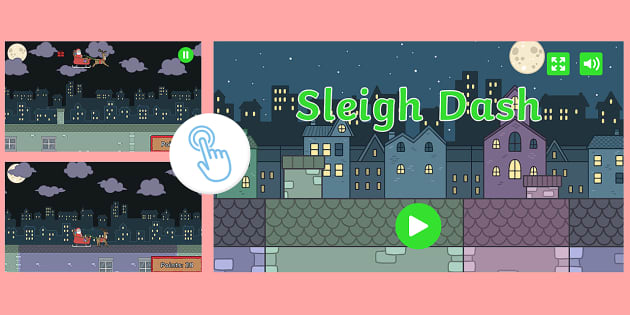 Interactive Sleigh Dash Christmas Game | Twinkl Go! - Twinkl