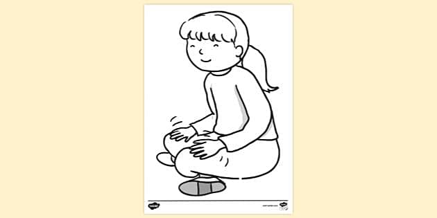 Slapping Thighs Colouring Sheet | Colouring Sheets - Twinkl