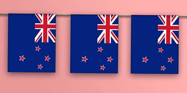 New Zealand / NZ Flag Display Bunting - Twinkl