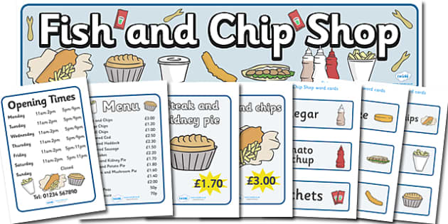 Fish And Chip Shop Role Play Pack - ESL Restaurant Role Play