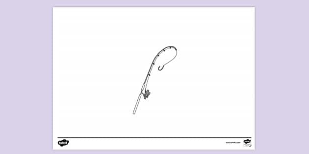 Fishing Rod Colouring | Colouring Sheets (teacher made)