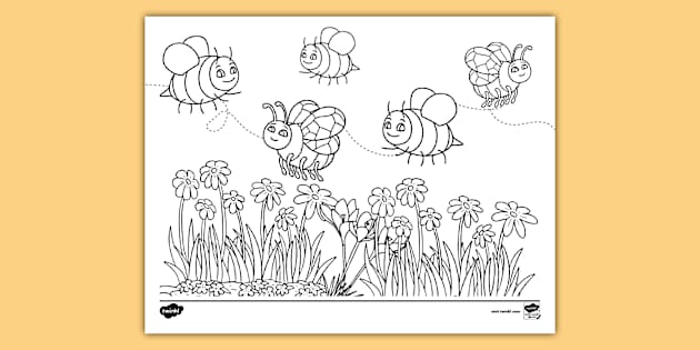 bee coloring pages