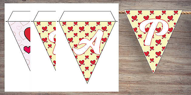Hearts Mother's Day Bunting | Twinkl Party (teacher made)