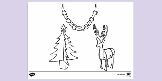 Paper and Card Christmas Decorations | Colouring Sheets