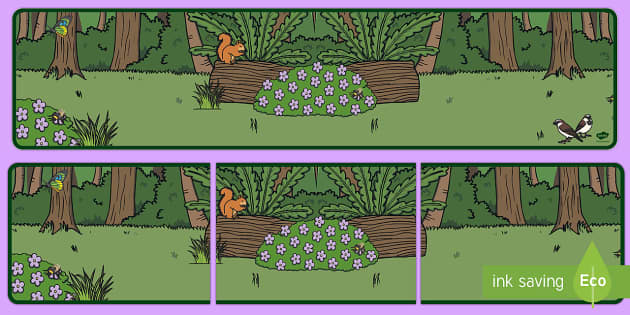 Woodland Small World Background (teacher made) - Twinkl