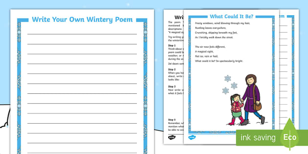 KS1 What Could It Be? Own Poem Worksheet / Worksheet