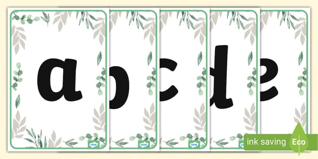 * NEW * Botanical-Themed Alphabet A-Z Display Poster