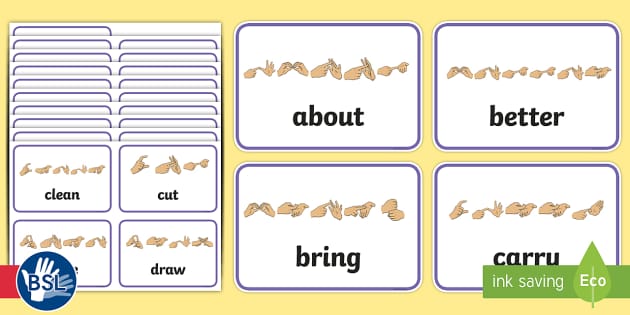 Third Grade Dolch List Sight Words with Fingerspelling Flashcards