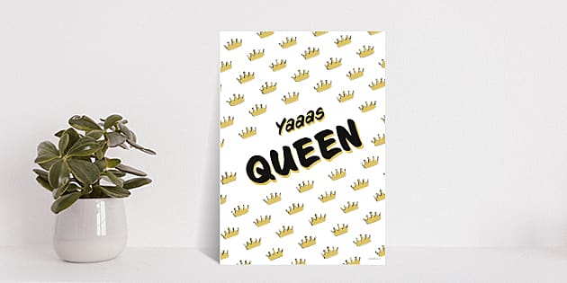 Yas Queen Postcard | Twinkl Party (teacher made) - Twinkl