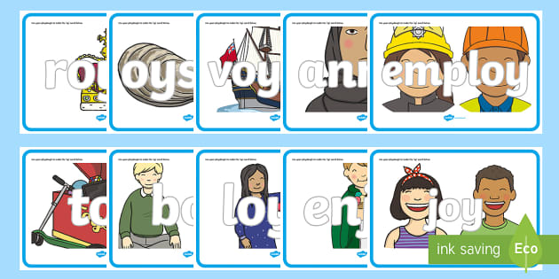 'oy' Sound Modelling Dough Mats (Teacher-Made) - Twinkl