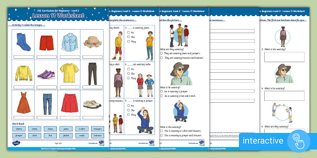 ESL Curriculum Level 2, Lesson 11 Interactive (teacher made)