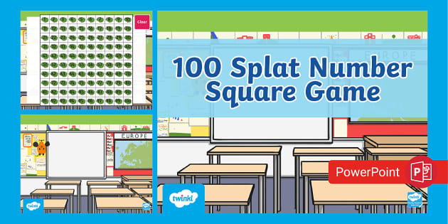 100 Splat Number Square PowerPoint Game Twinkl USA