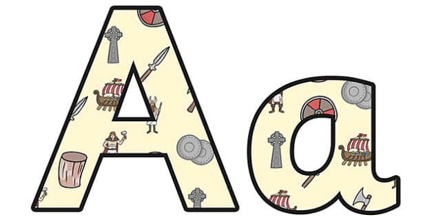 The Vikings Small Lowercase Display Lettering (teacher made)