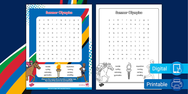 Summer Olympics Word Search | Summer Olympics Resources
