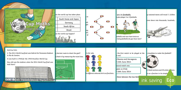 The World Cup Maths Challenge Cards KS2 (teacher made)