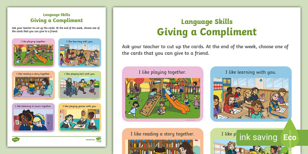 Language Skills: Giving a Compliment Foundation Stage