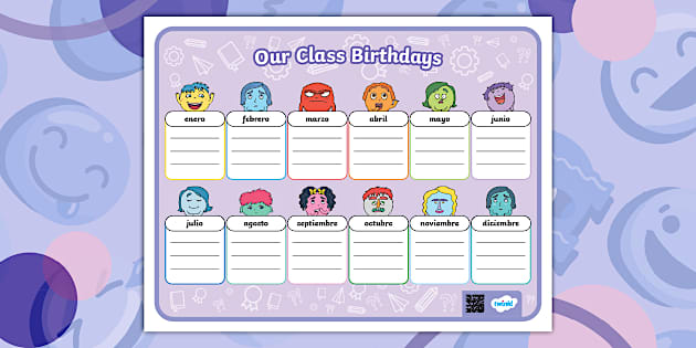 Regreso a clases - cumpleaños de la clase - Twinkl