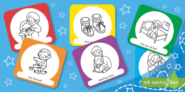 My First Routine Flashcards (Teacher-Made) - Twinkl