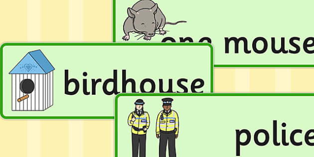 Two Syllable Final 'S' Sound Word Cards (teacher made)