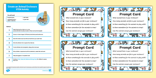 Tinker Table Create Your Own Animal Enclosure STEM Activity