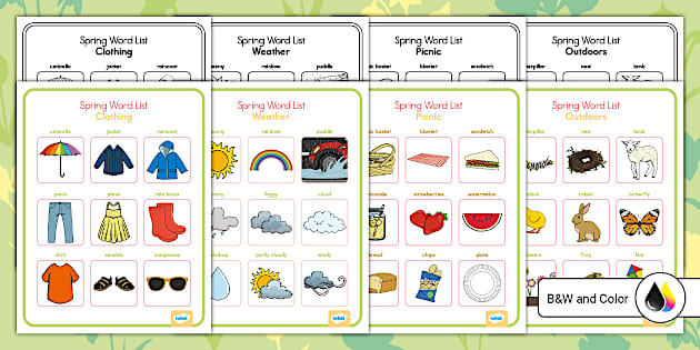 Printable Spring Words Writing Center Posters | Twinkl USA