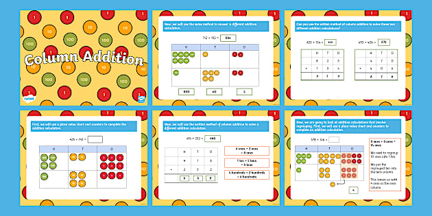 👉 Year 3 Column Addition PowerPoint - Twinkl