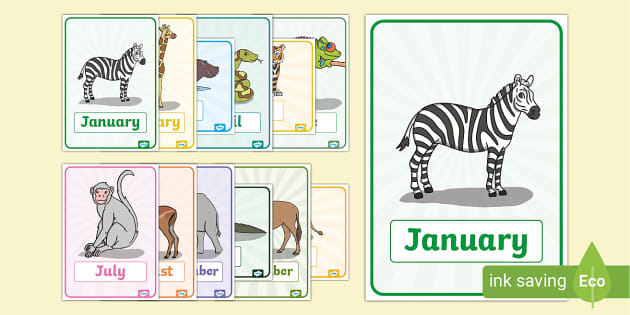 👉 * NEW * Safari-Themed Months of the Year Display Posters