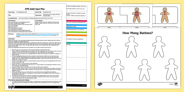 EYFS Doubling Buttons Adult Input Plan and Resource Pack