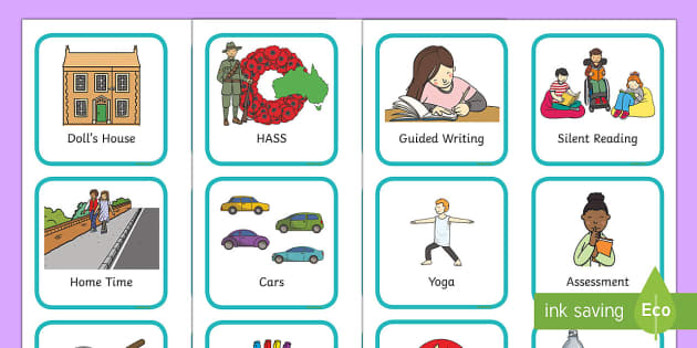 VIC EYLF Visual Timetable (teacher made) - Twinkl