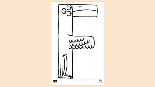 F Colouring | Colouring Sheets (Hecho por educadores)
