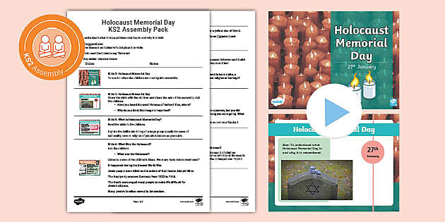 KS2 Holocaust Memorial Day Assembly Pack (teacher made)