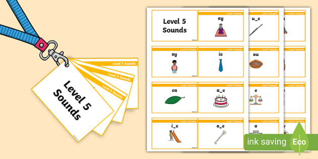 Twinkl Phonics Phase 5 Phonics Sounds Lanyard-sized Cards
