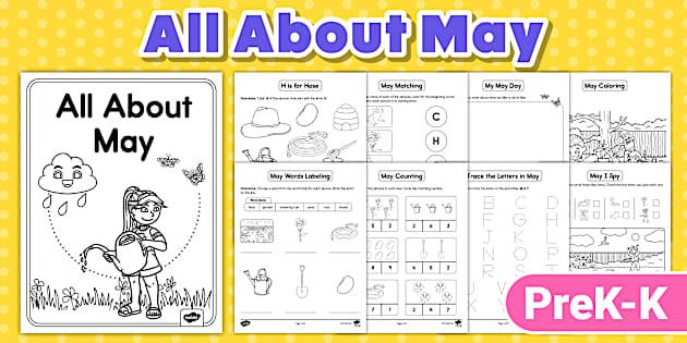 All About May Activity Booklet for PreK-K