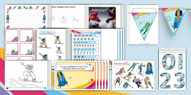 CFE Early Level Winter Olympics Resource Pack (teacher made)