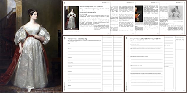 Extraordinary Lives: Ada Lovelace Reading Comprehension