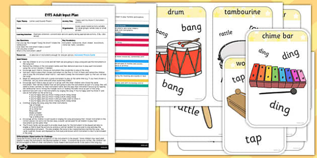 Happy and You Know It Instrument Game EYFS Adult Input Plan and ...