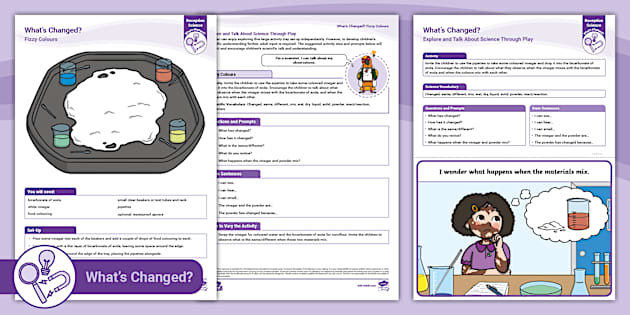 EYFS Science What's Changed? Activity Tray: Fizzy Colours
