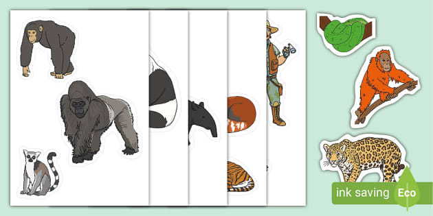 Jungle and Rainforest Small World Characters (teacher made)