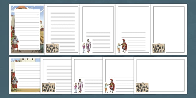KS2 Ancient Romans Page Border Pack (Teacher-Made) - Twinkl