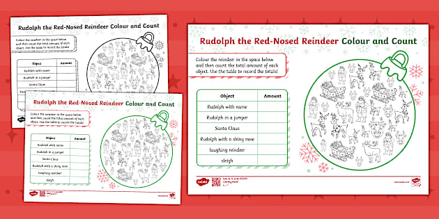 👉 Rudolph the Red-Nosed Reindeer Colour and Count
