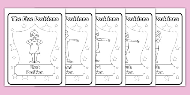 Ballet Positions Colouring Sheets (teacher made) - Twinkl