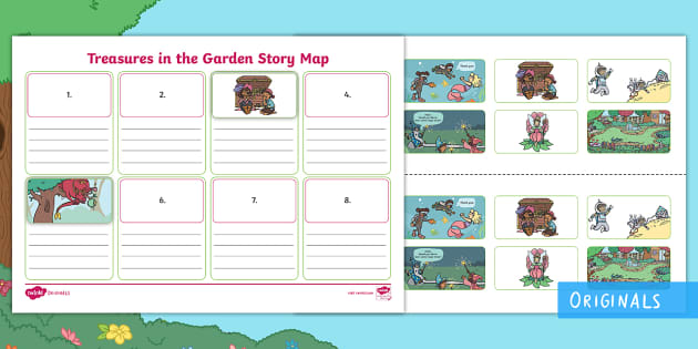 Treasures in the Garden Story Map Worksheet / Worksheet