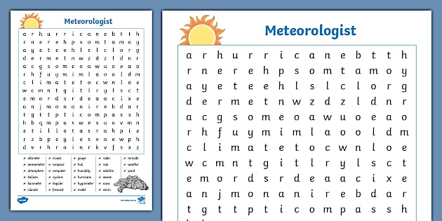Meteorologist Word Search (teacher made) - Twinkl