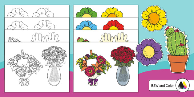 Early Childhood Flower Shop Dramatic Play Cutouts - Twinkl