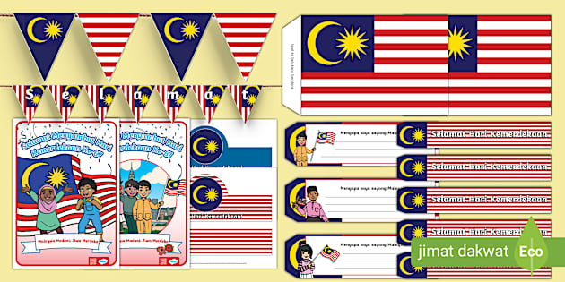 Pek Sumber Hiasan Hari Merdeka (teacher made) - Twinkl