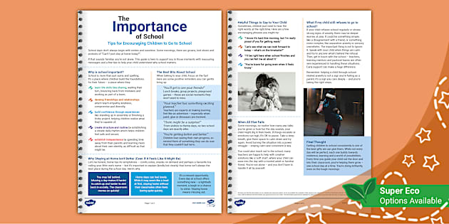 School Importance - Top Tips for Getting Kids There - Twinkl