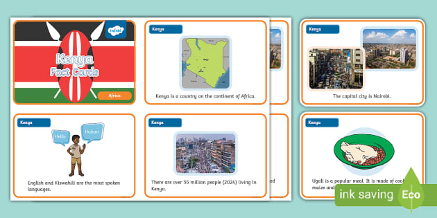 Kenya Fact Cards (teacher made) - Twinkl